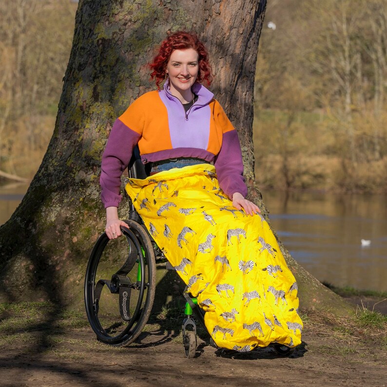 Bundlebean Adult Fleece-lined Wheelchair Cosy YELLOW ZEBRA - Etsy