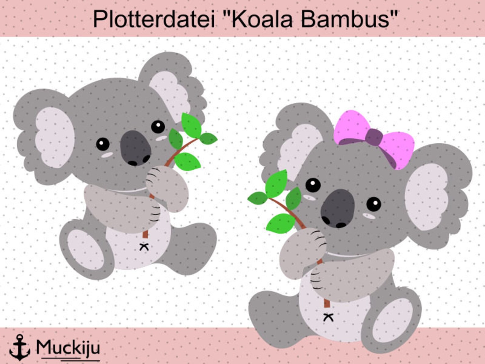 Plotterdatei Koala Bambus - Etsy.de