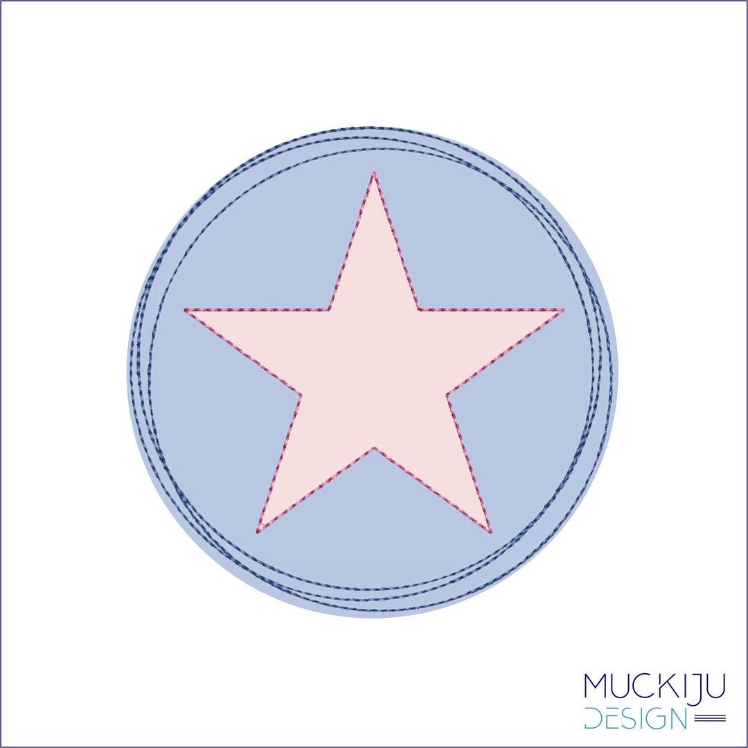 Stickdatei button Stern 10x10 Doodle - Etsy