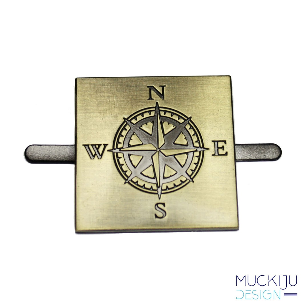 Metall Label Kompass 3x3 Antik Bronze brushed EP - Etsy.de
