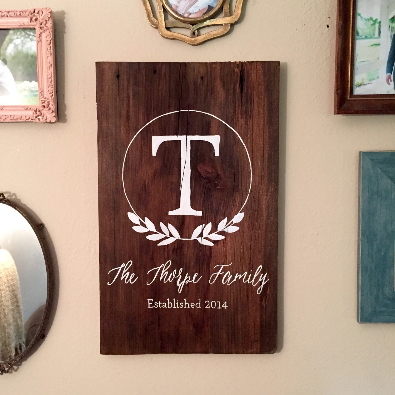 Custom Last Name Wood Sign Personalized Wood Sign Gallery Etsy