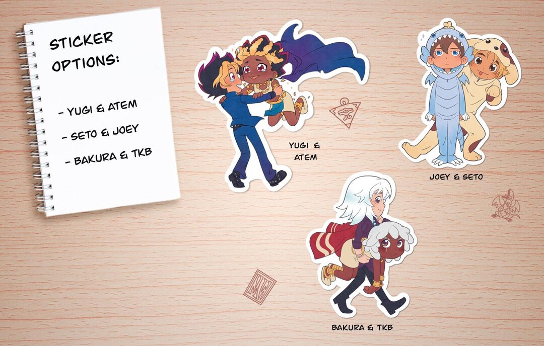 YGO Double Character Stickers - Etsy