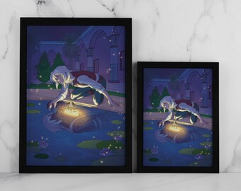 Female Portrait / Reflection Art Print - Etsy