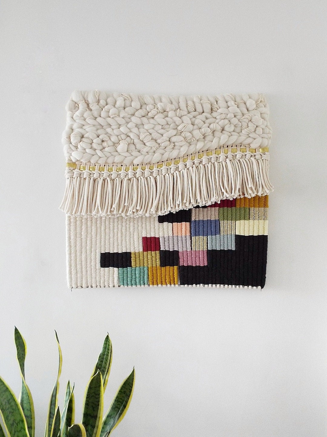 Large Colour Block Woven Tapestry - Etsy
