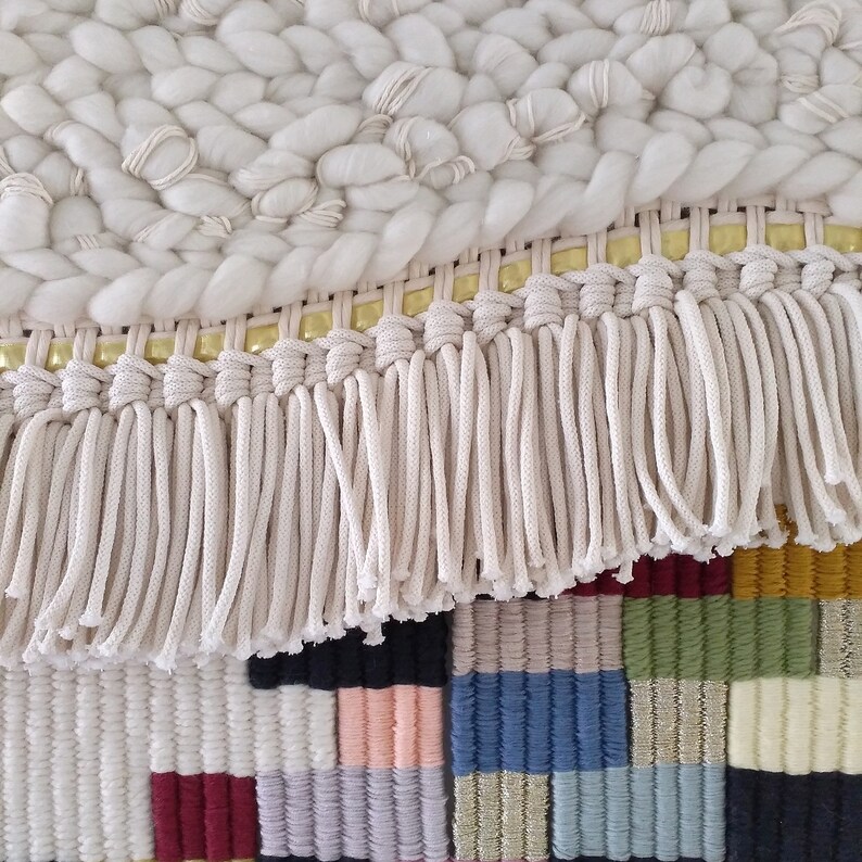 Large Colour Block Woven Tapestry | Etsy