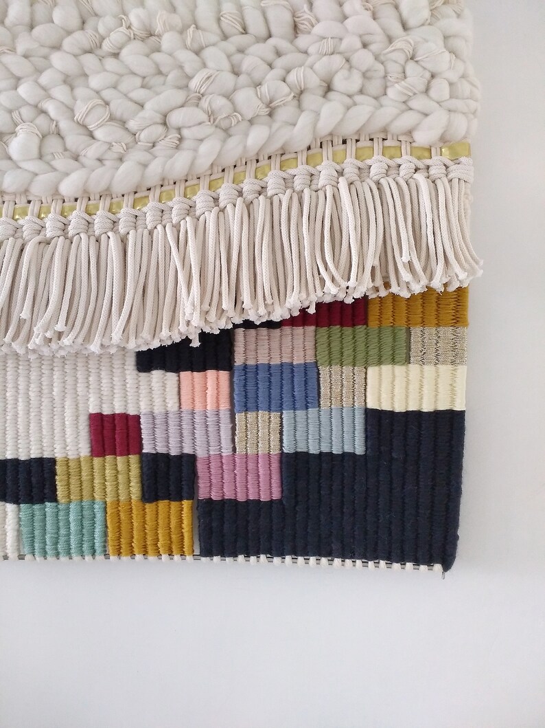 Large Colour Block Woven Tapestry | Etsy
