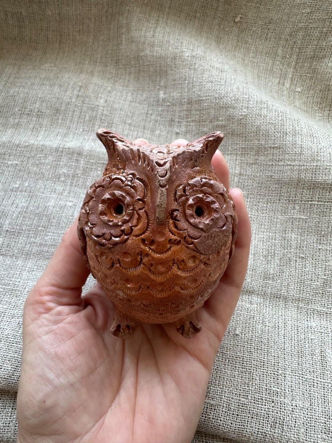 Ukrainian Clay Night Owl, Bird Toy Rattle, Handmade Children's Toy ...