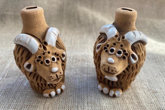 Ukrainian Pair Musical Clay Goats Whistle Handmade - Etsy
