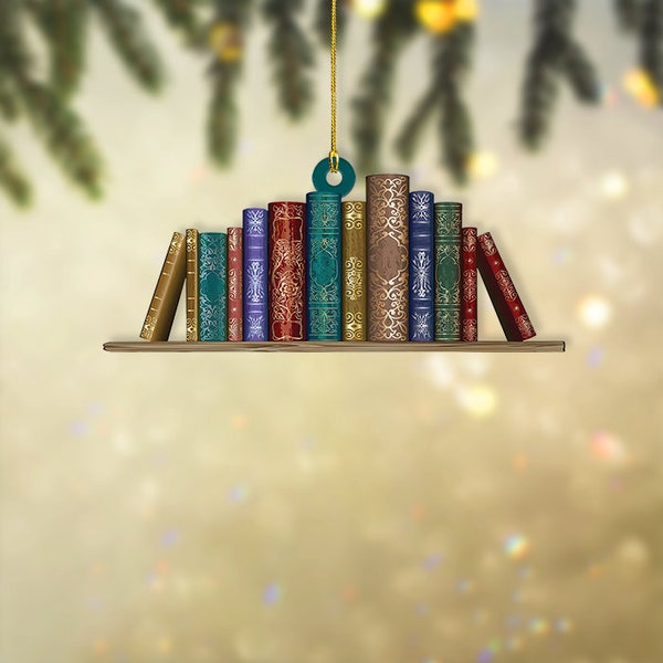 Library Ornament - Etsy