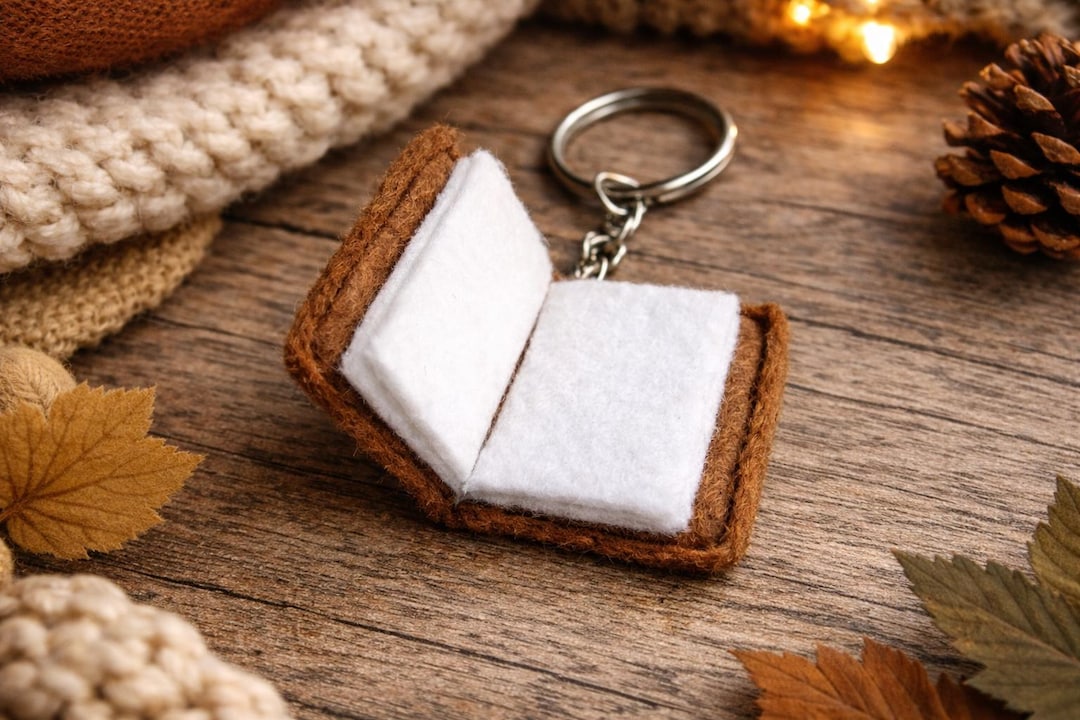Felt Book Keyring - Miniature Book Lover Gift - Etsy UK
