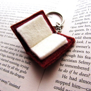 Felt Book Keyring - Mulitple Colour Choices - Teacher Gift - Book Lover ...