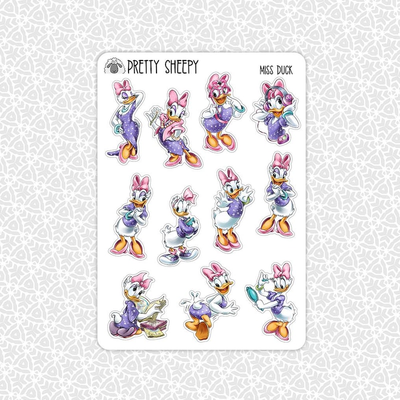 Daisy the Duck Stickers - Etsy