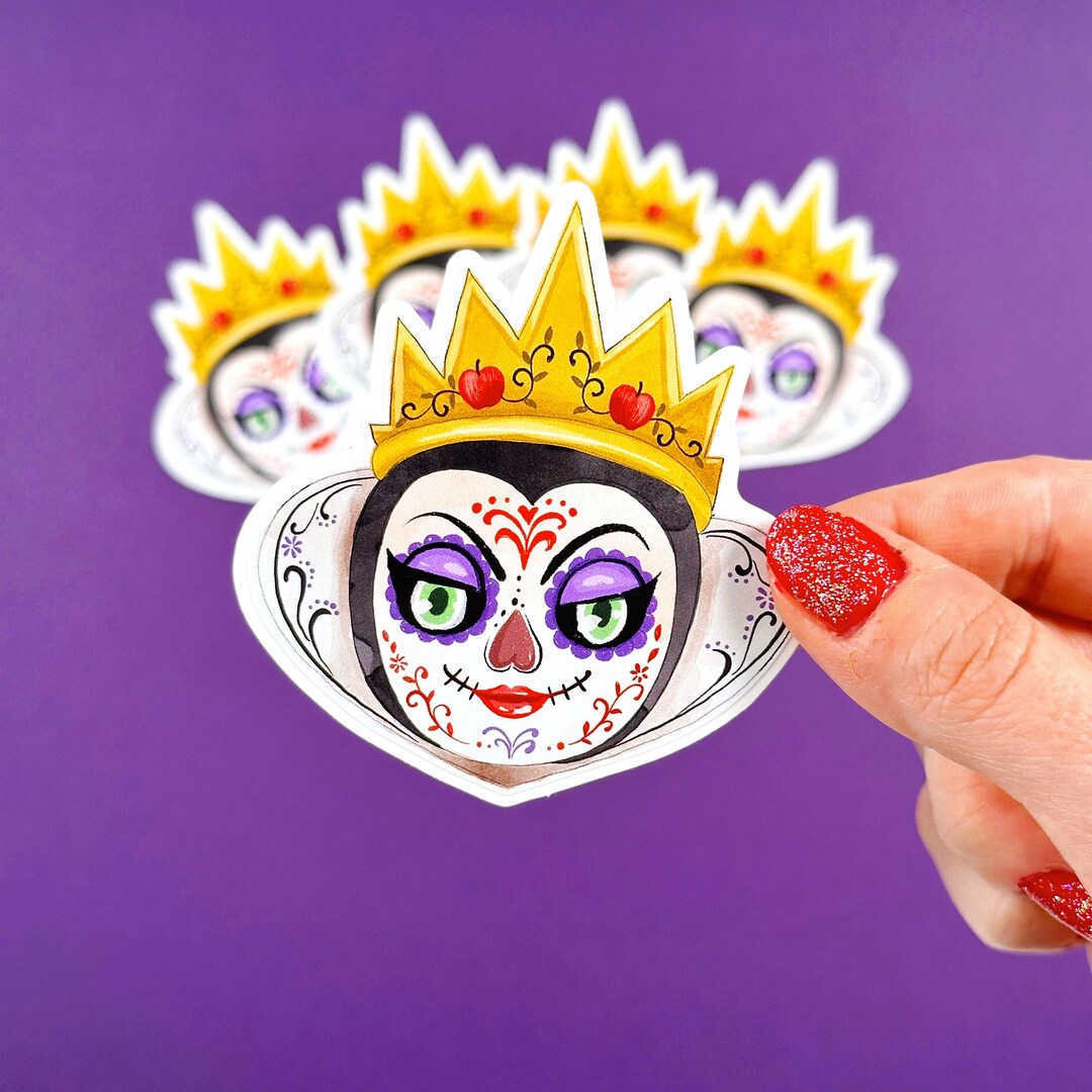 Sugar Skull Evil Queen Sticker Easy Peel Premium Vinyl Die Cut Sticker ...