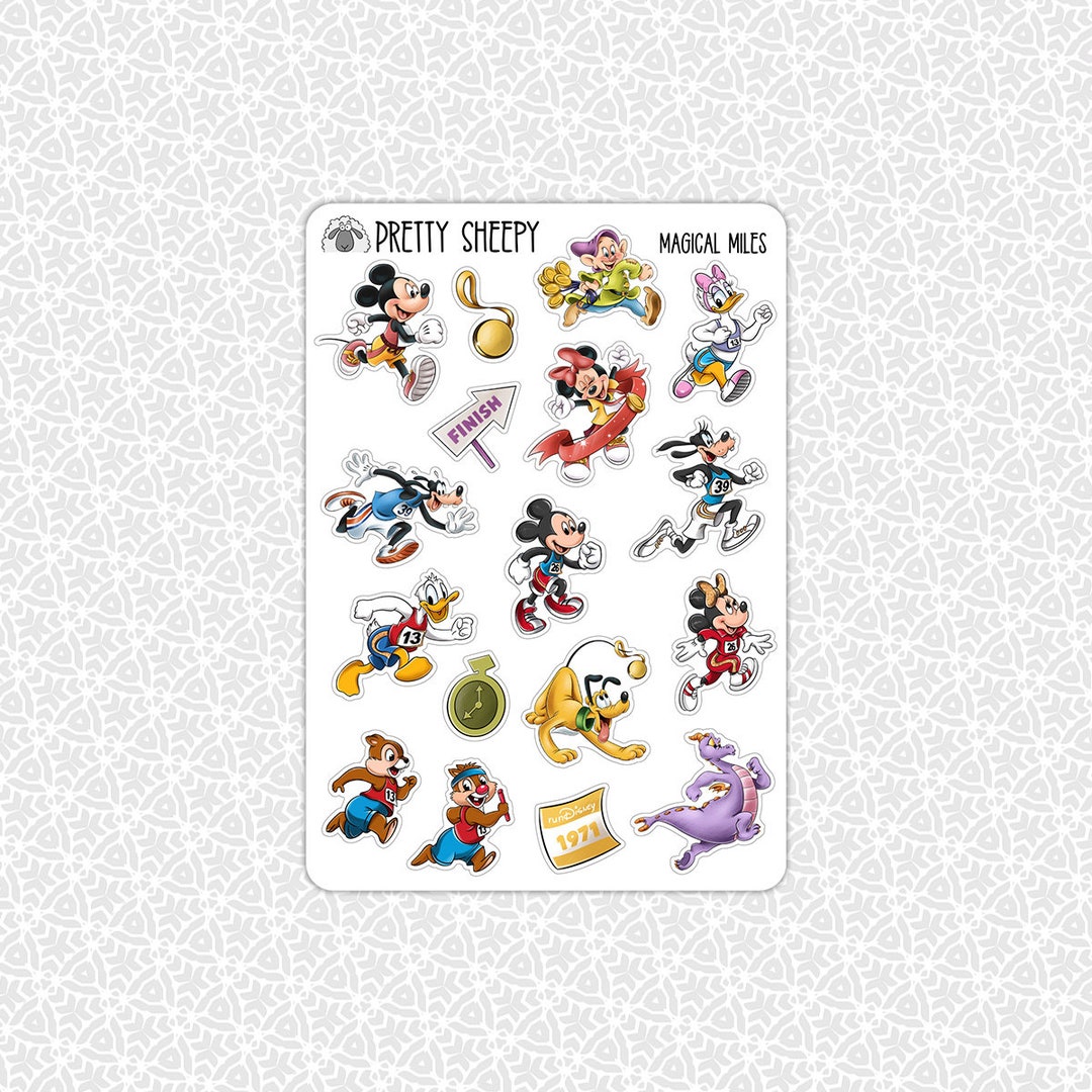Sticker Sheet Magical Miles Stickers | Rungift Party Favors Planner ...