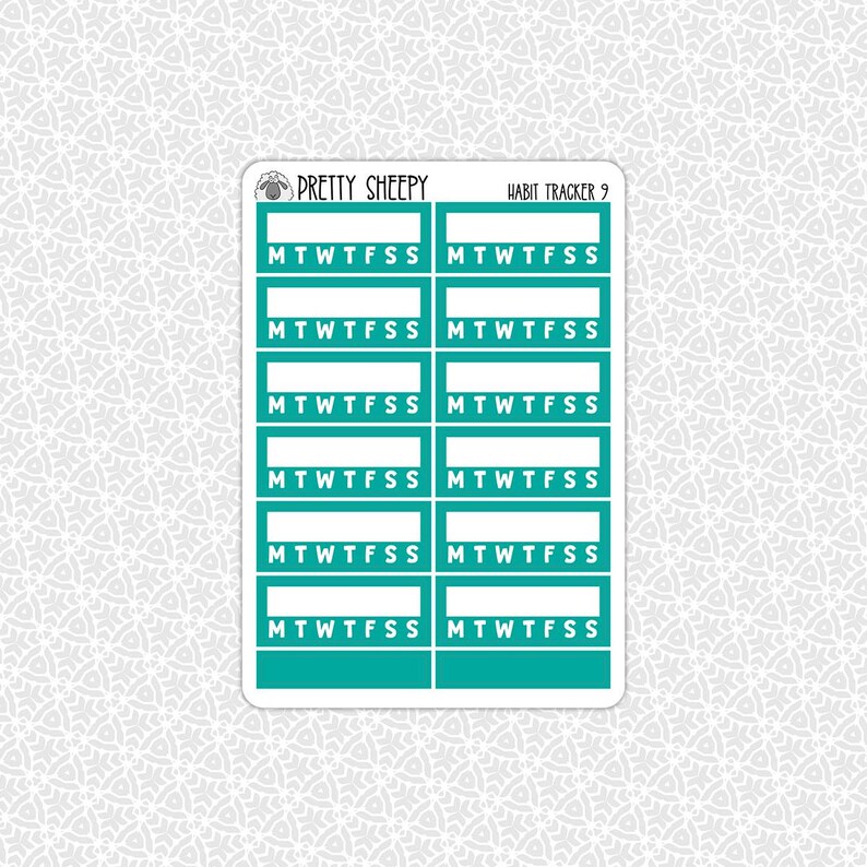 Sticker Sheet Habit Tracker Planner Stickers | Colorful Rainbow ...