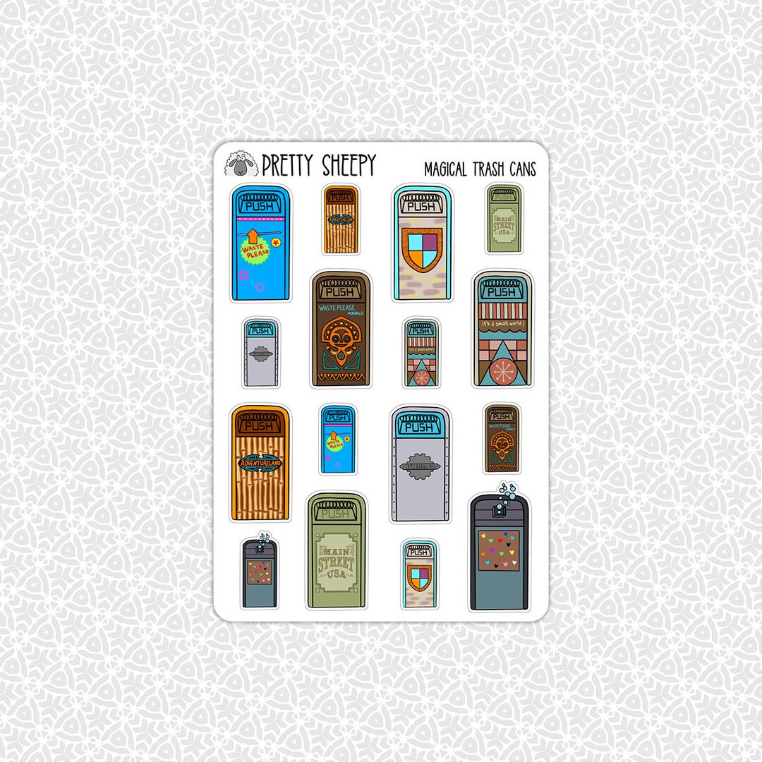 Magical Trash Cans Stickers Planning Bullet Journal Scrapbook Trash ...
