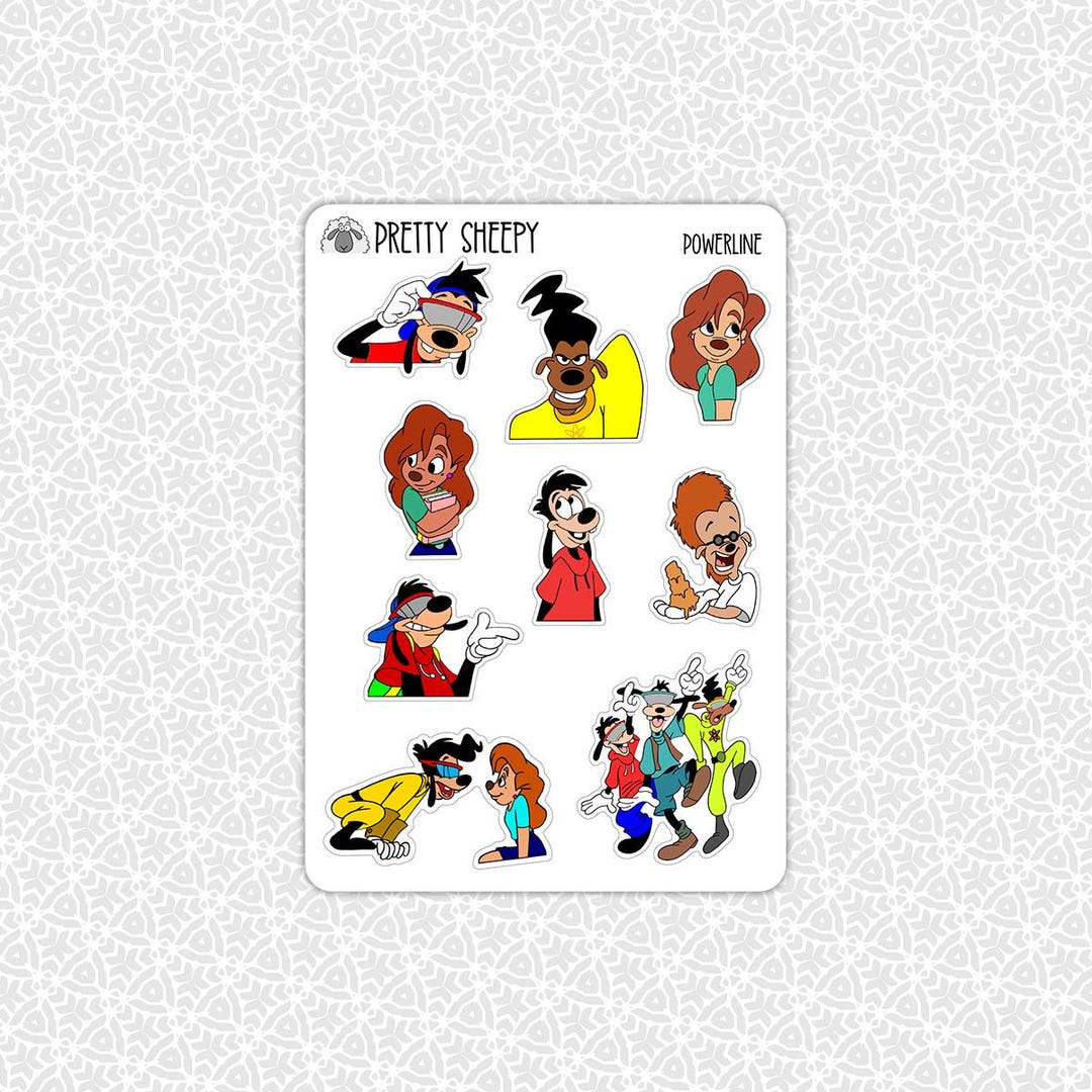 Sticker Sheet Powerline Stickers | Goofy Movie Gift Party Favors ...