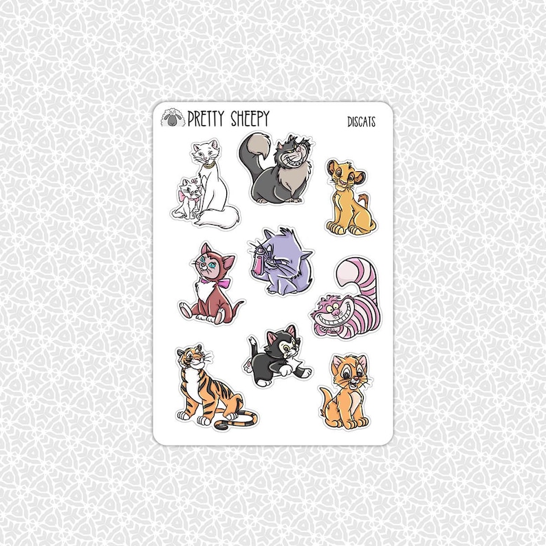 Planner Stickers Discats | Disney Cats Weekly Planner Kit Functional ...