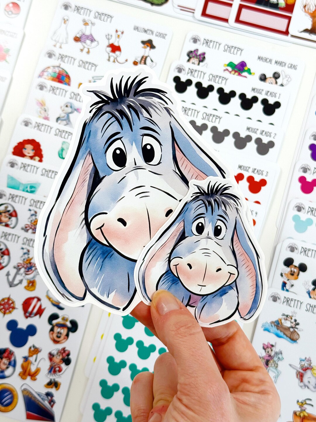 Die Cut Sticker Peeking Eeyore | Easy Peel Premium Vinyl Sticker Decal ...