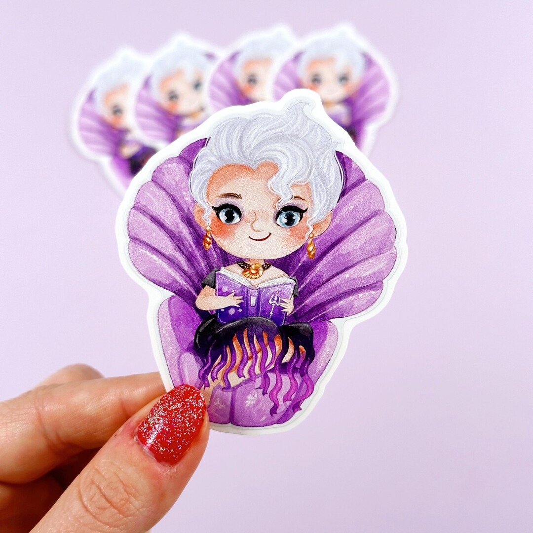 Bookworm Ursula Sticker Easy Peel Premium Vinyl Die Cut Sticker Bookish ...
