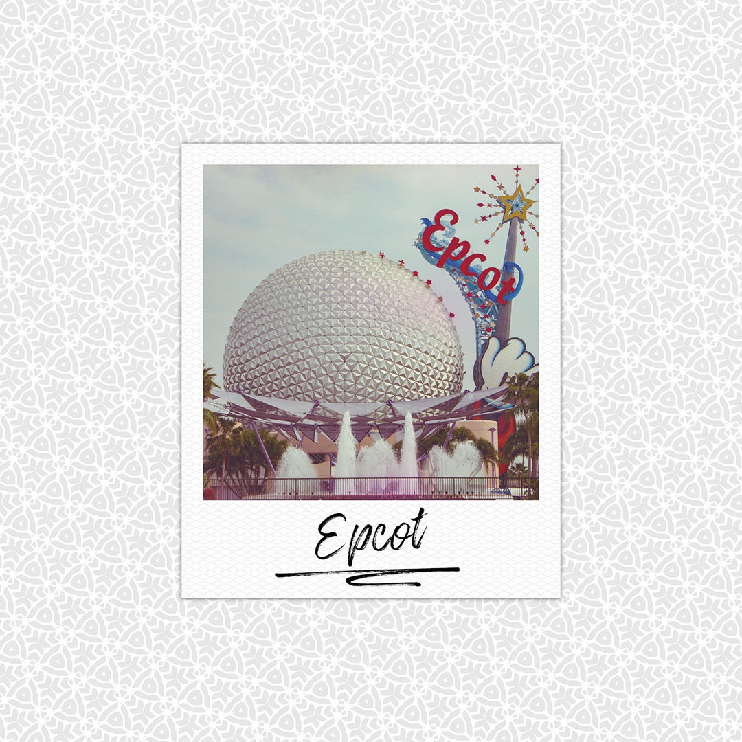 Epcot Classic Photo Sticker Easy Peel Premium Vinyl Die Cut Sticker ...