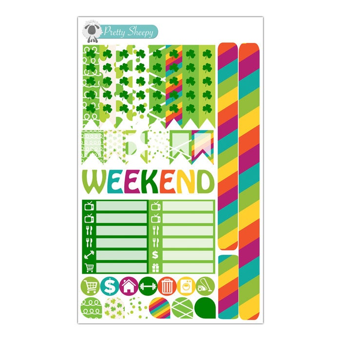 Lucky Tsum St. Patrick's Day Planner Stickers Collection - Etsy