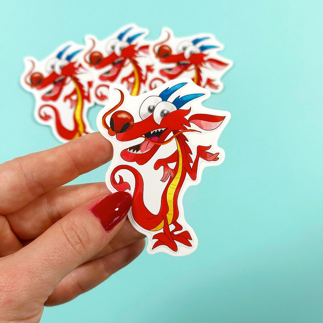 Mushu Sticker Easy Peel Premium Vinyl Die Cut Sticker Disney Mulan ...