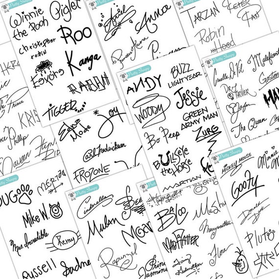 Disney Character Signatures Alice