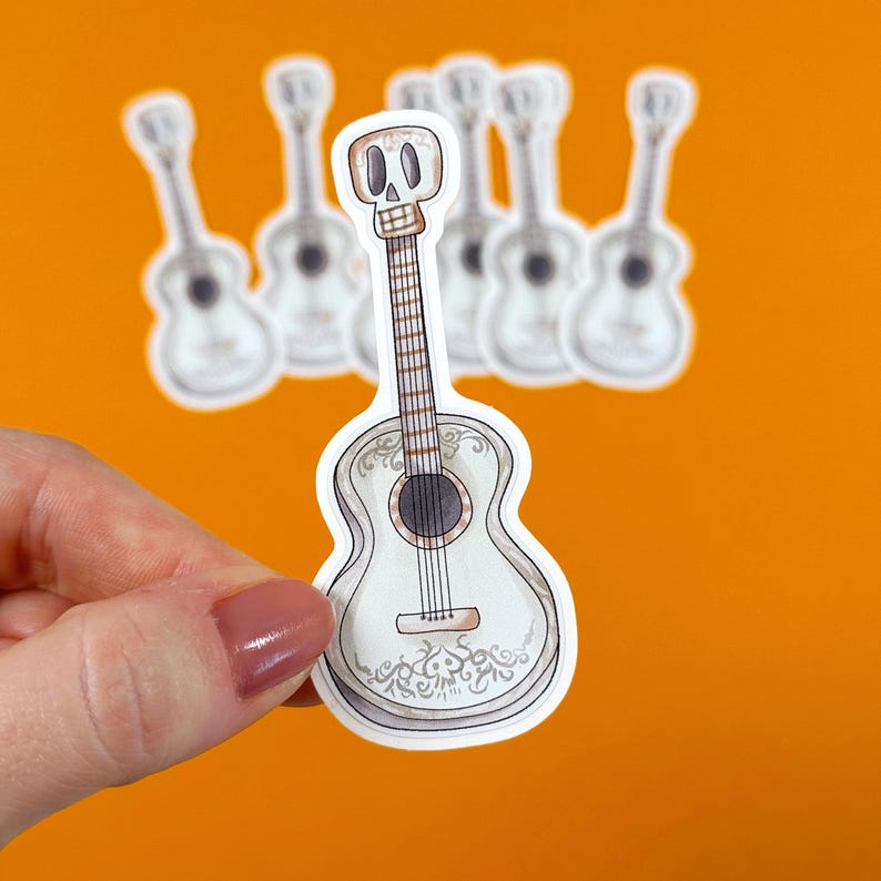 Die Cut Sticker Coco Guitar | Disney Easy Peel Premium Vinyl Sticker ...