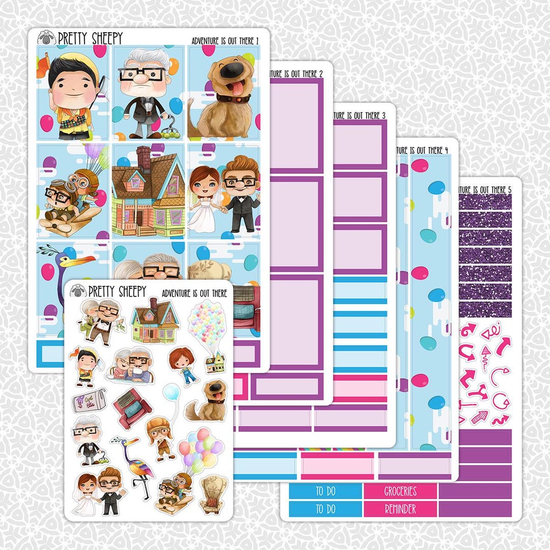 Planner Stickers Adventure is Out There | up Weekly Planner Kit ...