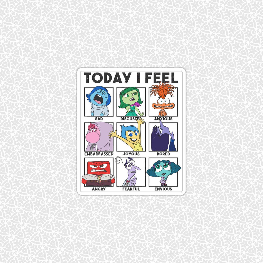 Today I Feel Sticker Easy Peel Premium Vinyl Die Cut Sticker Water ...