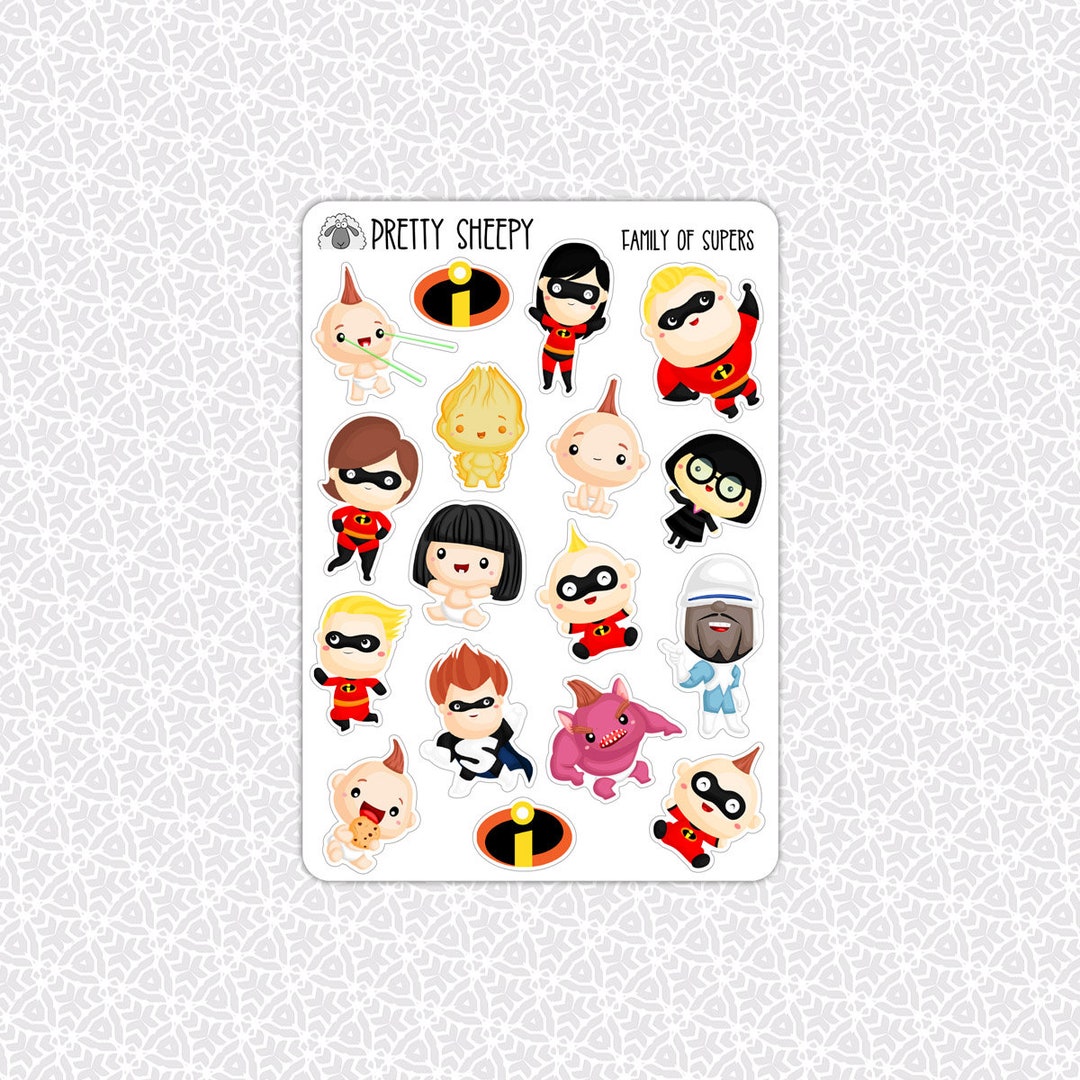 Family of Supers Stickers Disney Planner Stickers Planning Bullet ...