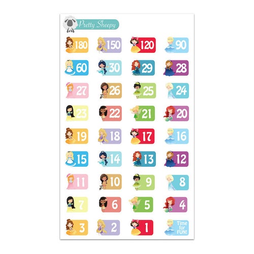 PRINTABLE Cute PRINCESS STICKERS Princess Anna Stickers - Etsy