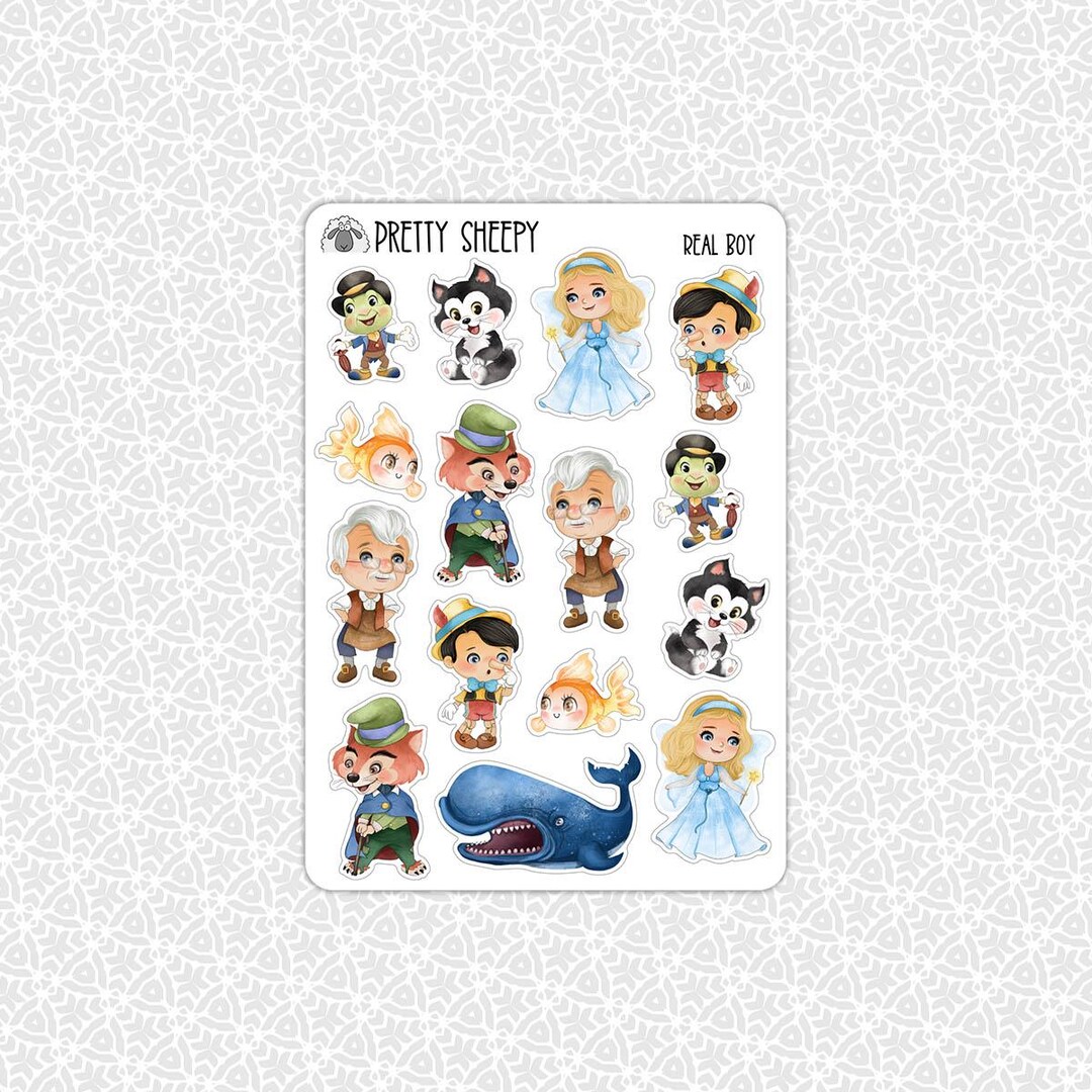 Real Boy Stickers Pinocchio Disney Planning Bullet Journal Scrapbook ...