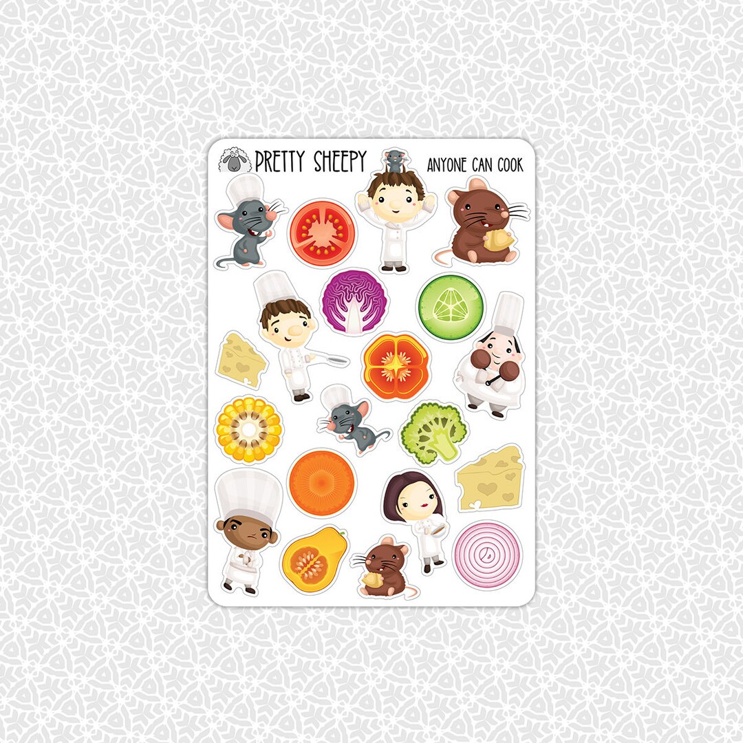 Anyone Can Cook Stickers Planning Bullet Journal Scrapbook Ratatouille ...