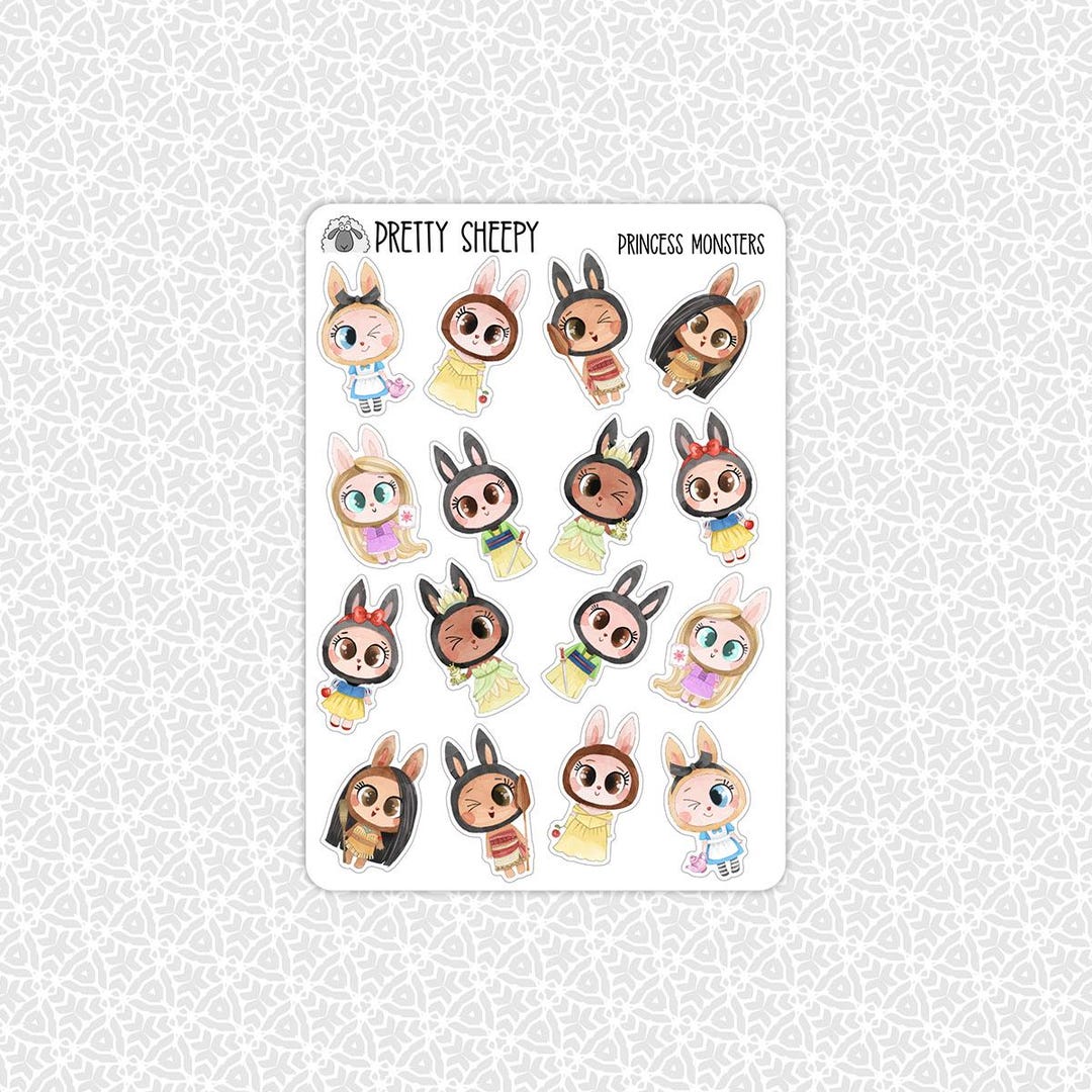 Monster Princesses Stickers | Disney Gift Idea Party Favors Planner ...
