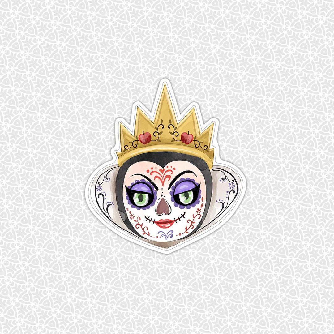 Sugar Skull Evil Queen Sticker Easy Peel Premium Vinyl Die Cut Sticker ...