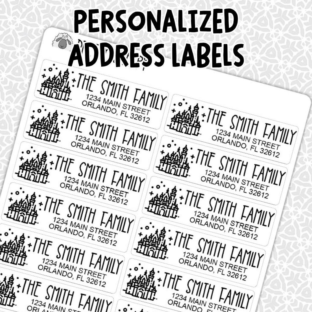 Address Labels PERSONALIZED Disneyland | Sleeping Beauty Castle Custom ...