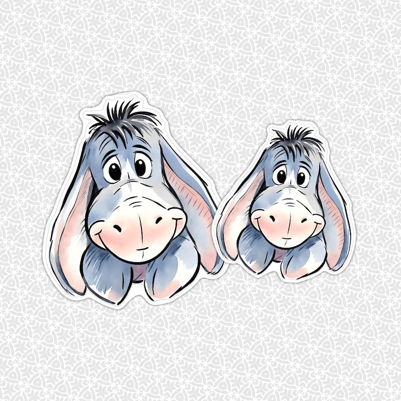 Die Cut Sticker Peeking Eeyore | Easy Peel Premium Vinyl Sticker Decal ...