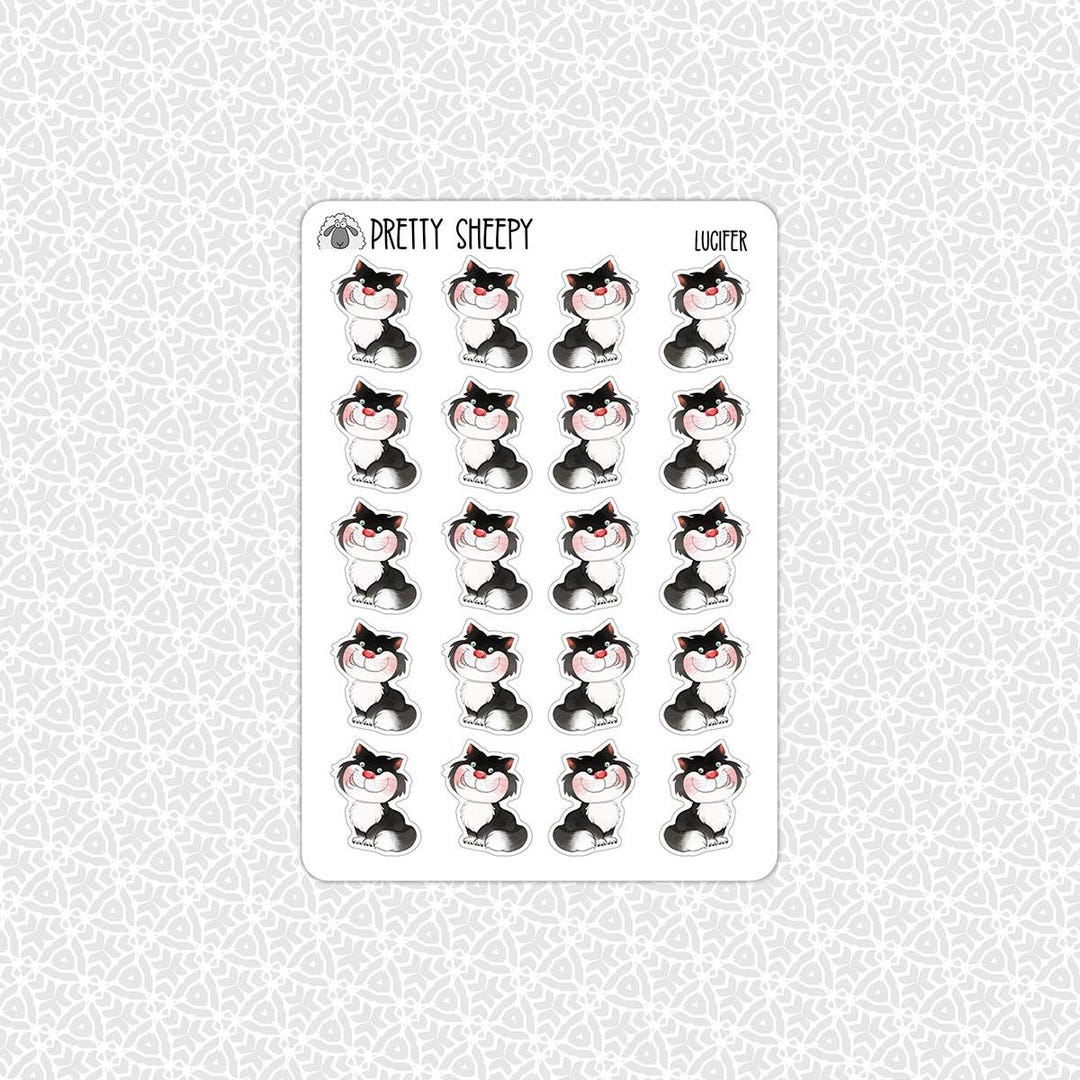 Lucifer Stickers | Cinderella Disney Gift Idea Party Favors Planner ...