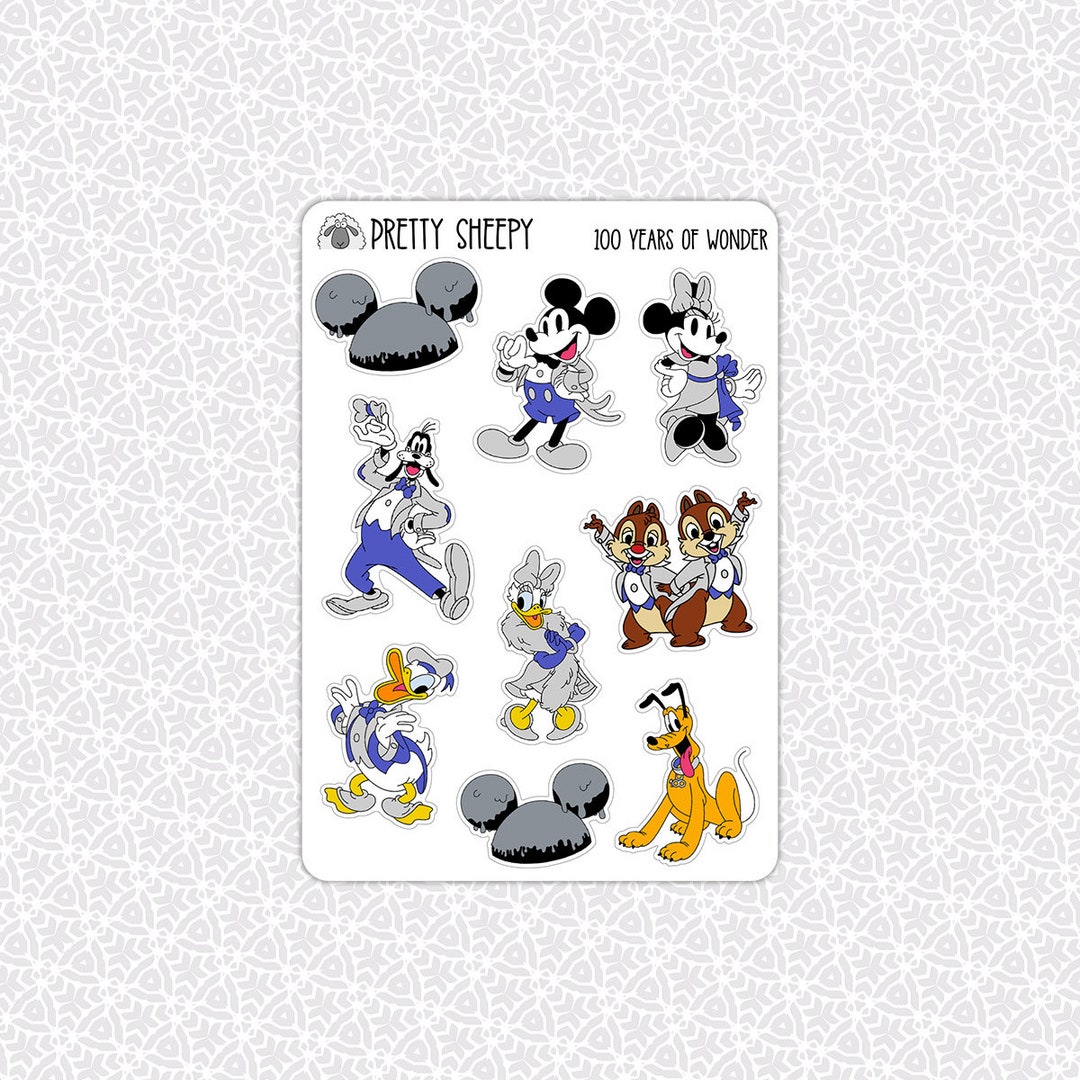 100 Years of Wonder Stickers Disney Planner Stickers Planning Bullet ...