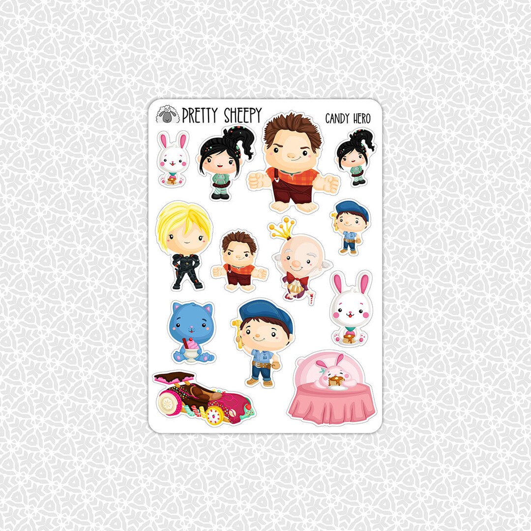 Candy Hero Stickers Planning Bullet Journal Scrapbook Wreck-it Ralph - Etsy