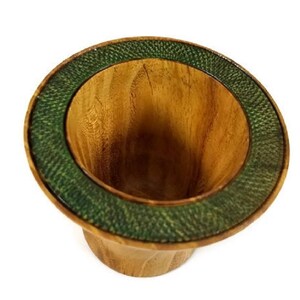 Hand Crafted Turned Bowl With Textured Rim - Etsy