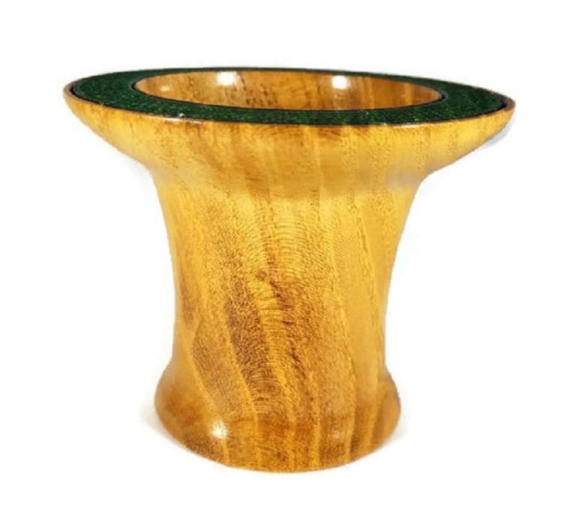 Hand Crafted Turned Bowl With Textured Rim - Etsy