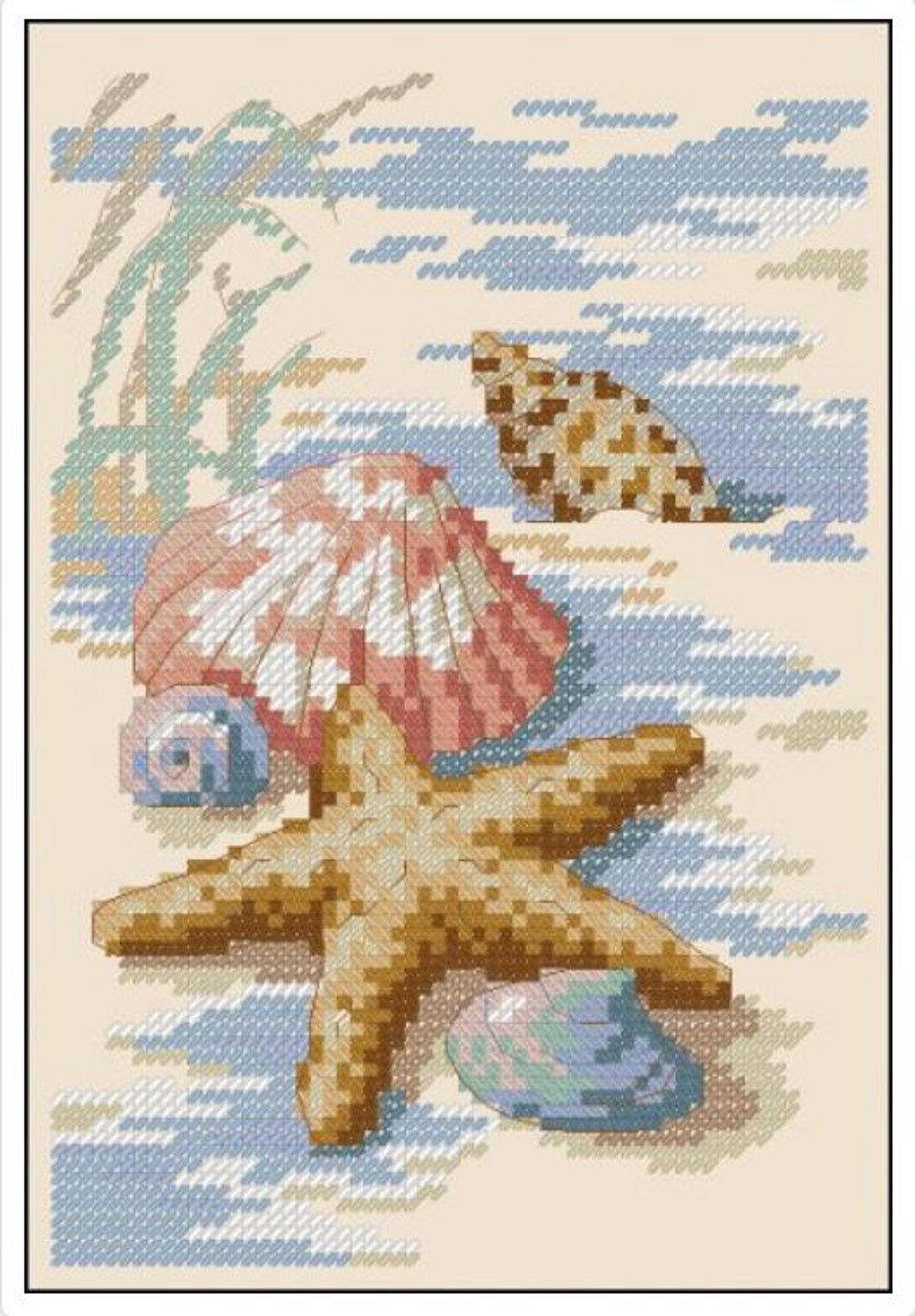 Shells in the Sand | Cross Stitch Pattern | Instant PDF Download - Etsy