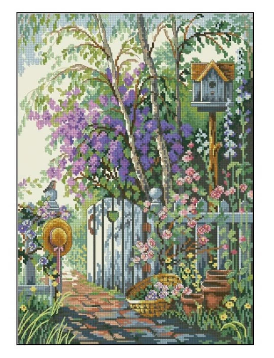 Flower Sweetheart's Gate Cross Stitch Pattern – Romantic Floral Design ...