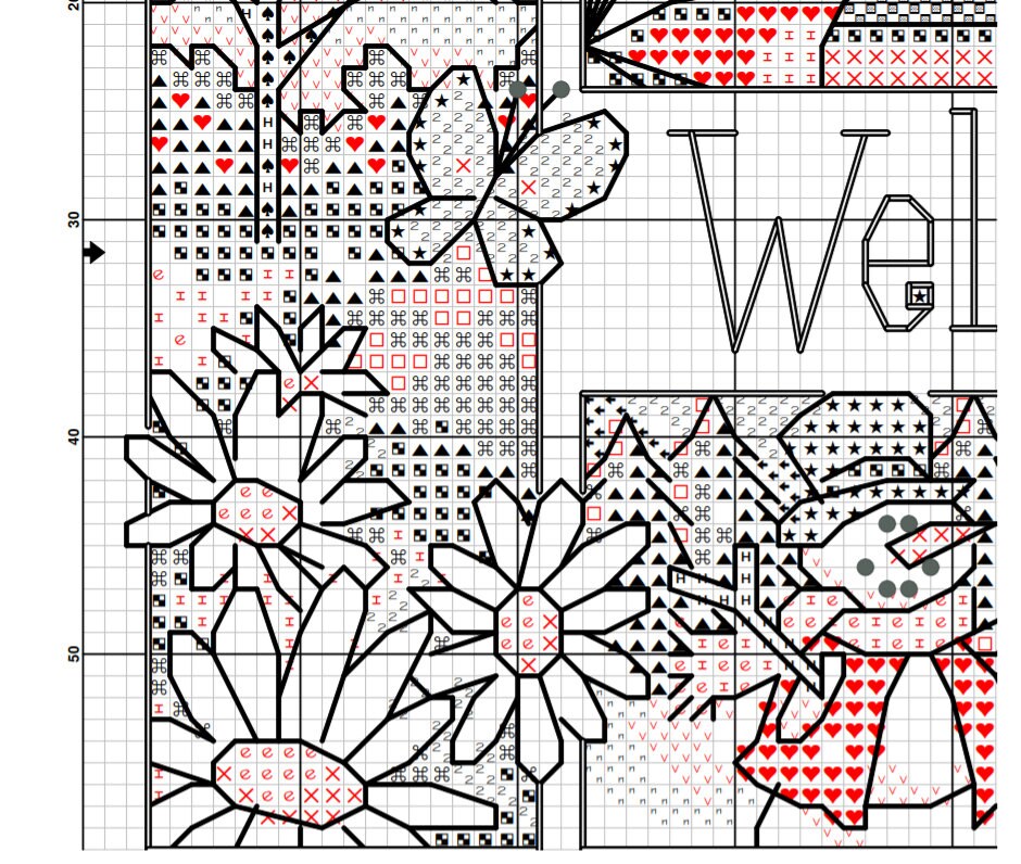 Seasonal Welcome Cross Stitch Pattern Instant PDF Download - Etsy