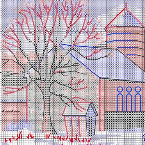 Scenic Farm Winter Farm Scene Cross Stitch Pattern Instant PDF Download ...