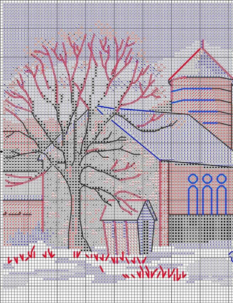 Scenic Farm Winter Farm Scene Cross Stitch Pattern - Etsy UK