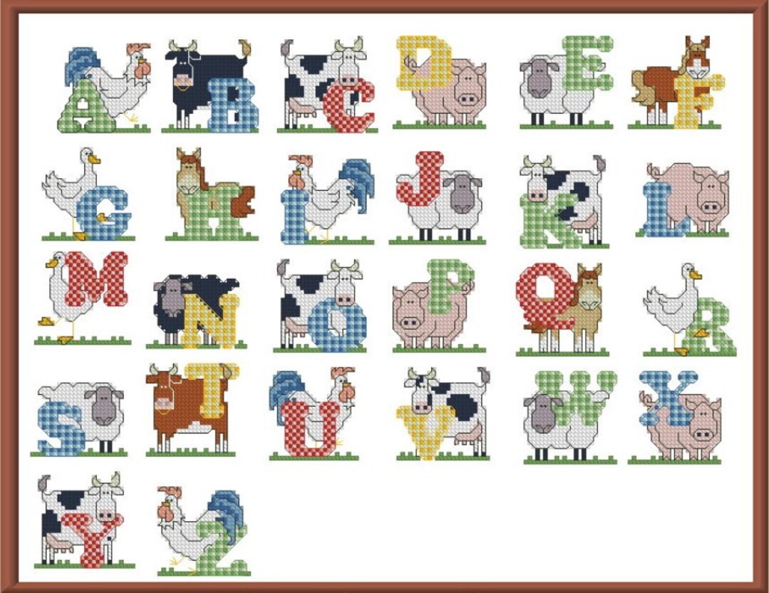 Nursery English Alphabet Cows, Sheep, Chicken, Goose | Choose Your Own ...